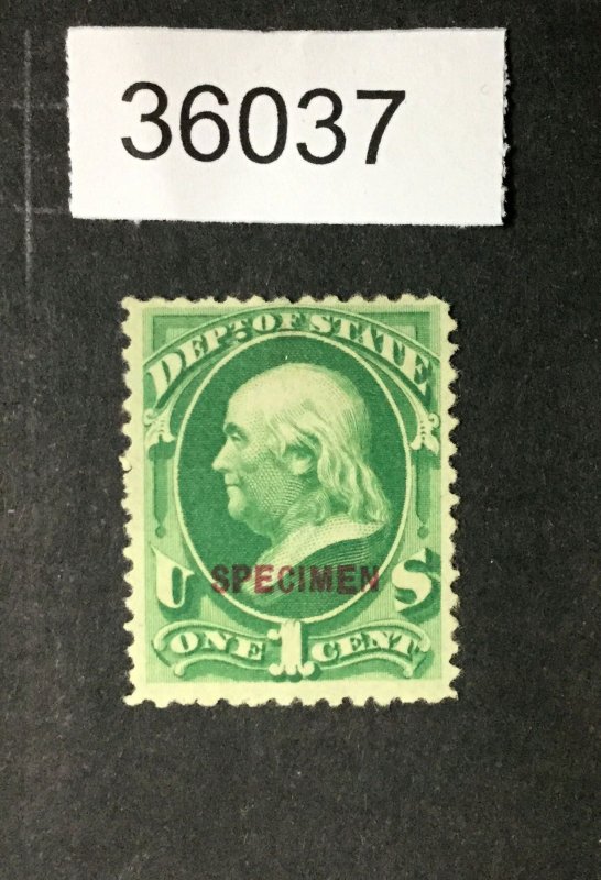 US Stamps #O57S VAR. Soft Porous Paper Specimen LOT #36037 | United ...