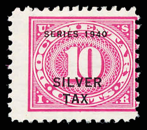 U.S. REV. Silver TAX Rg43 Mint (ID # 87639) | United States, Revenues ...