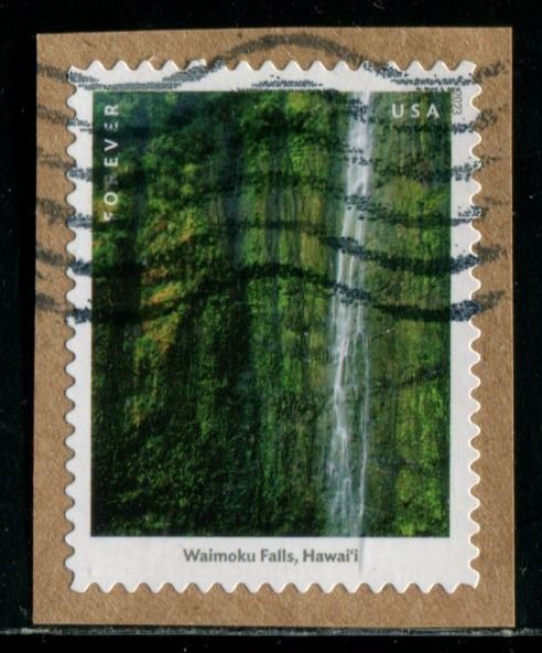 5800e US (63c) Waterfalls - Waimoku Falls SA, used on paper | United ...