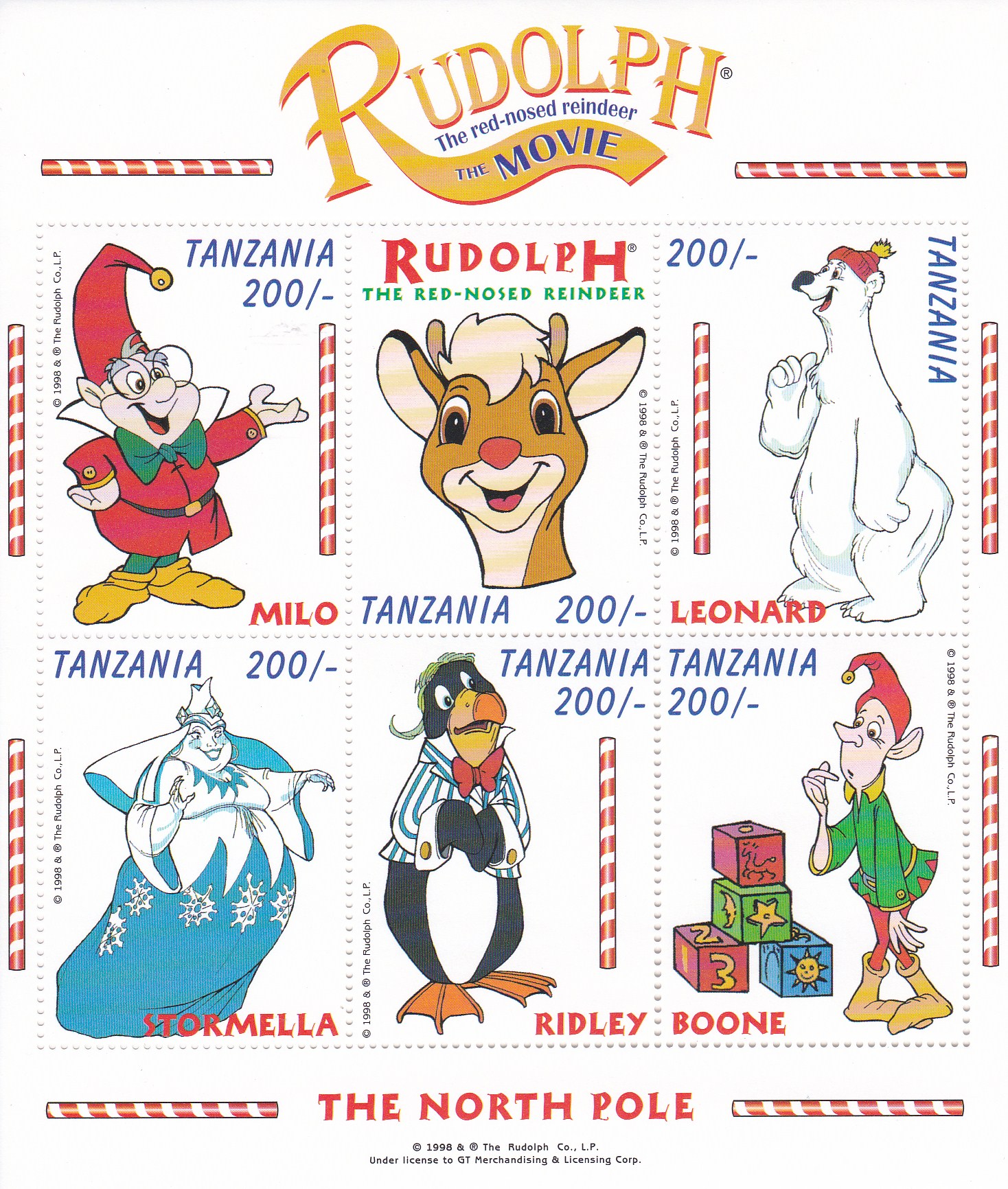 Tanzania # 1752-1753, Disney Movie, Rudolph, the Movie, NH, / HipStamp
