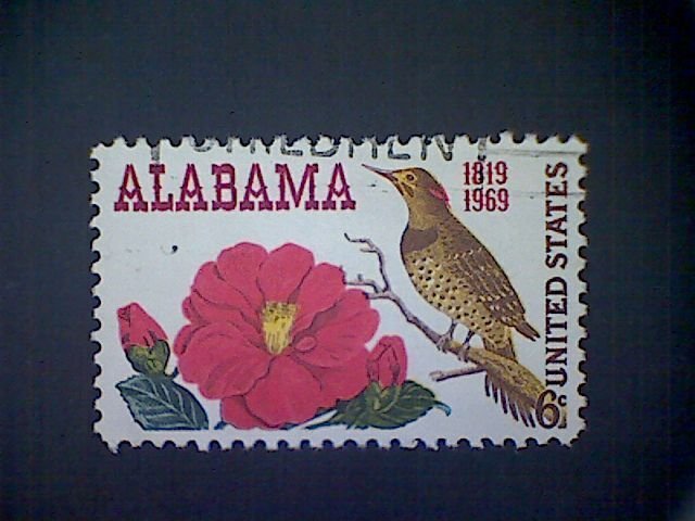 United States, Scott #1375, used(o), 1969, Alabama Statehood, 3 ...