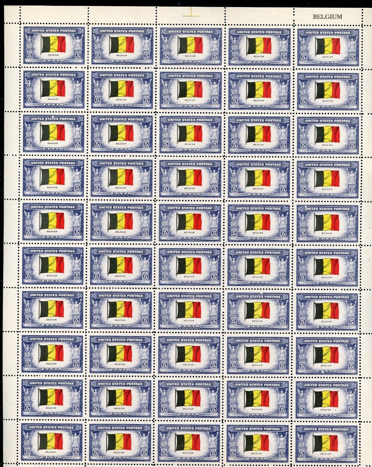 United States Scott#909/21 Overrun Countries Complete Sheet SET Mint NH ...