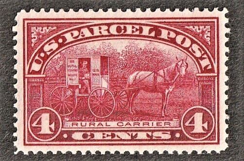 Q4 Superb 98 Mint OGh stamp Rural Carrier grade | United States, Parcel ...