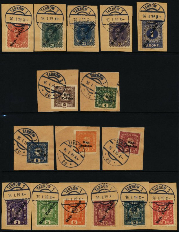 Poland used Tarnow local issue "Rzp.Polska" o/p Jan 16, 1919 cancel ...