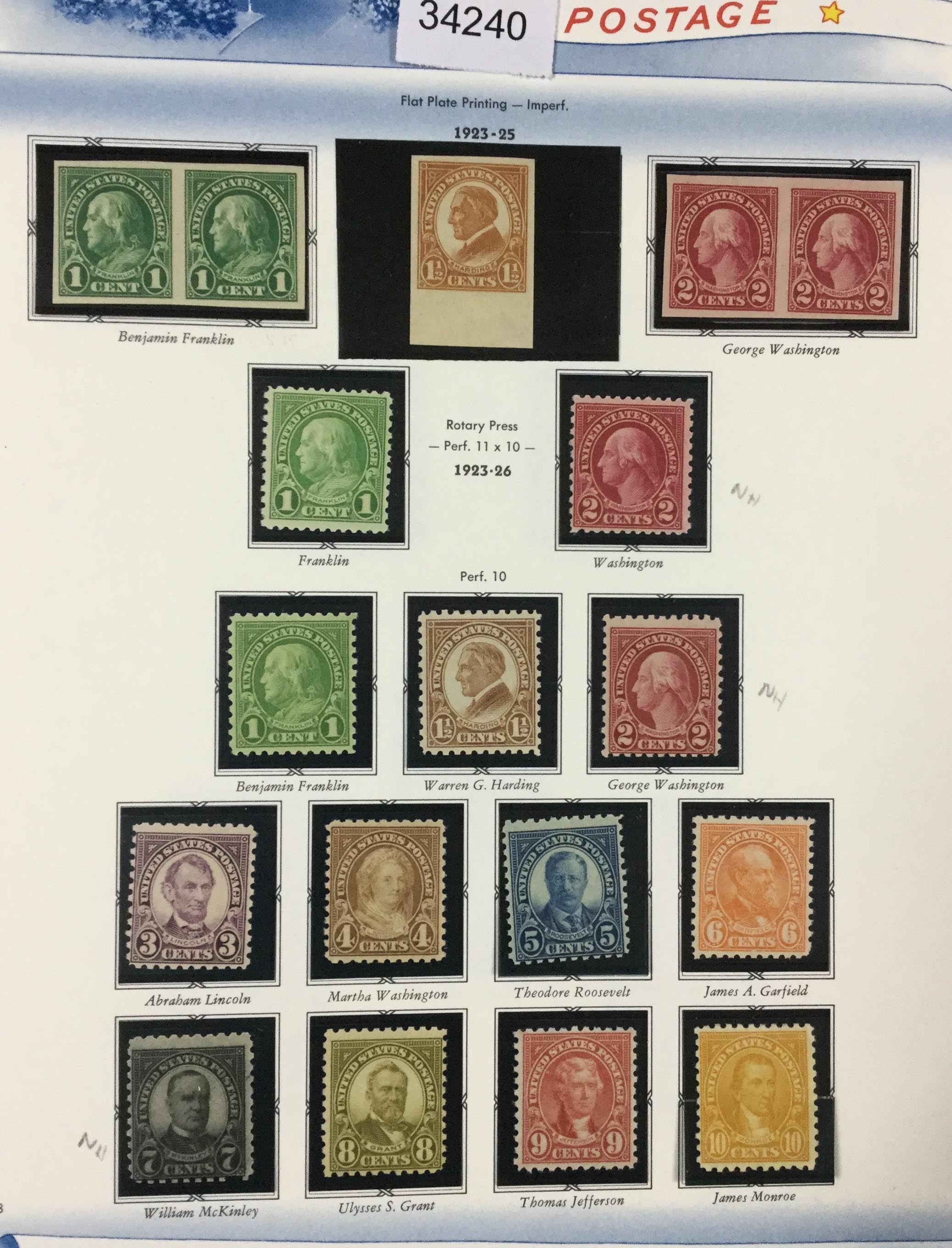 US Stamps 1923-1925 Mint OG H Collection LOT #34240 | United States ...