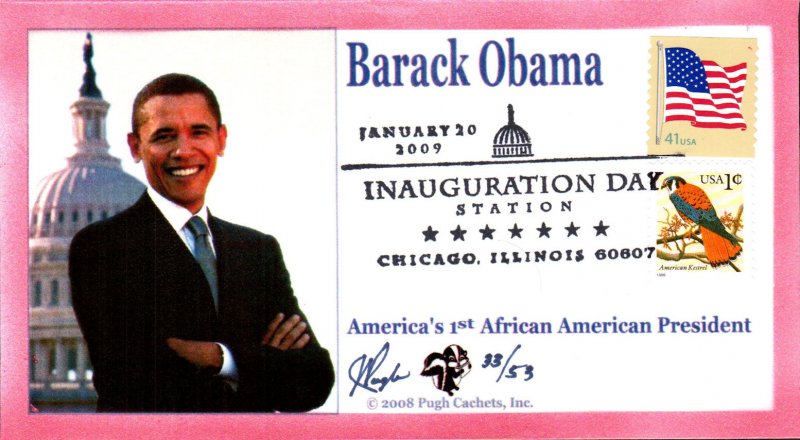 Barack H. Obama 2009 Pugh Inauguration Cover | United States, Stamp ...