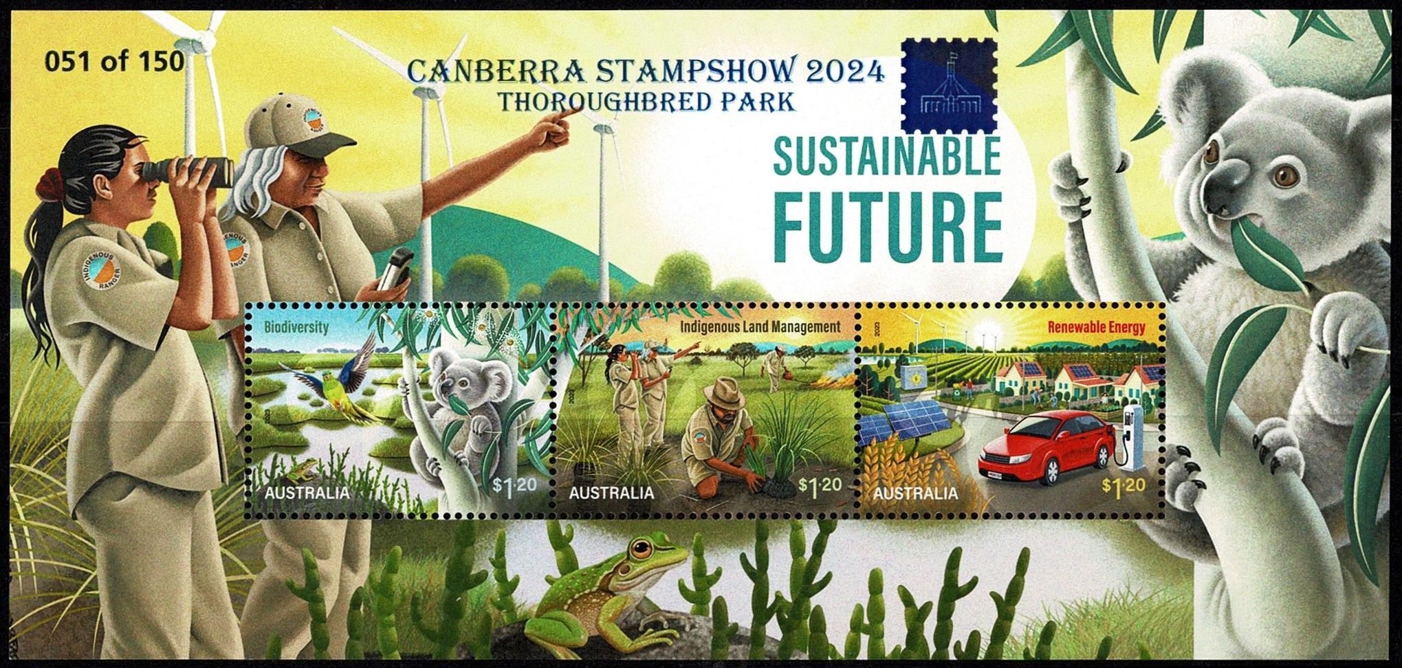 Australia 2023 Sustainable Future MS OP CANBERRA STAMPSHOW 2024 MNH 051 ...