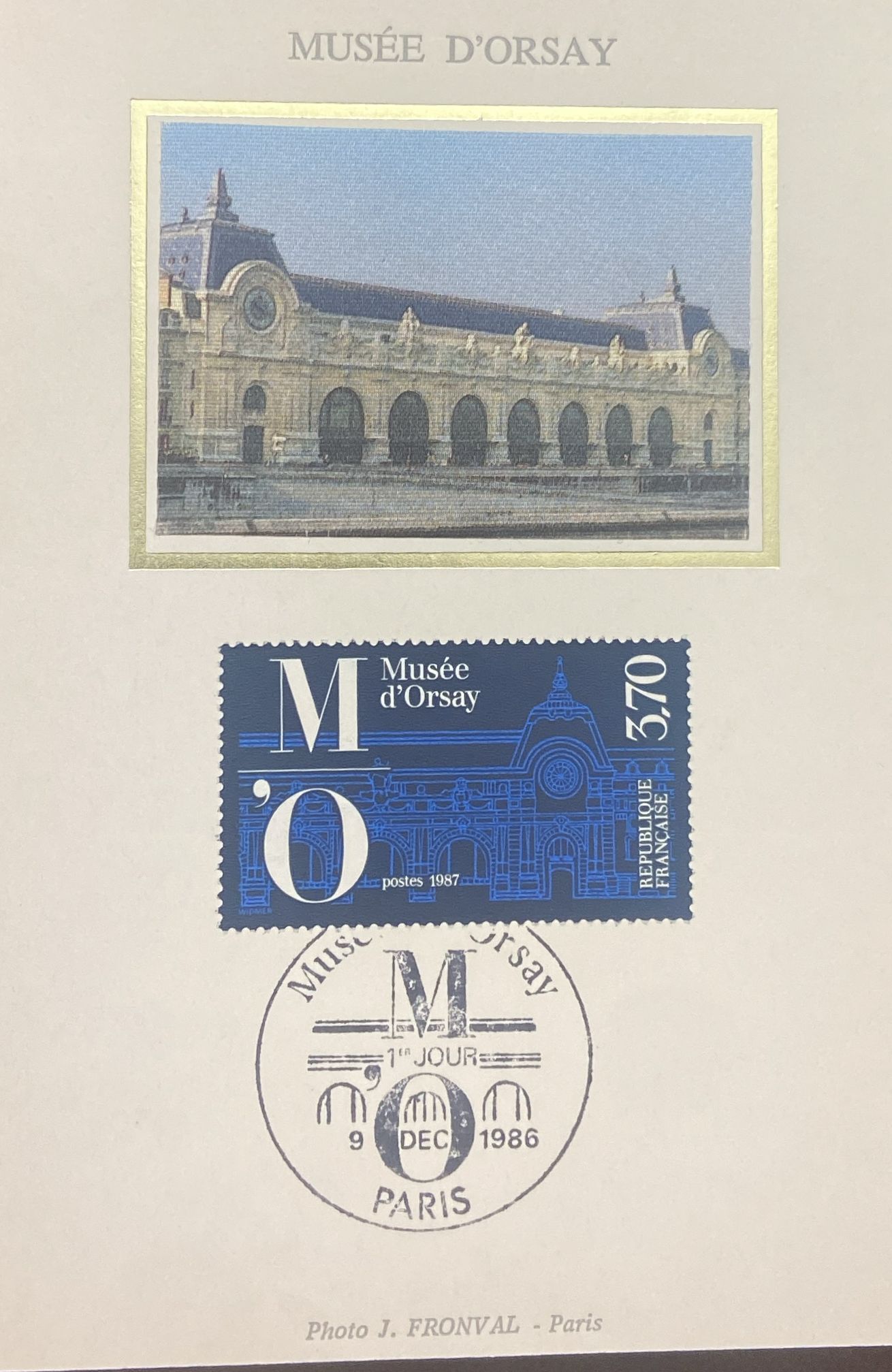 P) 1986 France, the Orsay Museum, Maximum Card, Destinations of the OLD ...