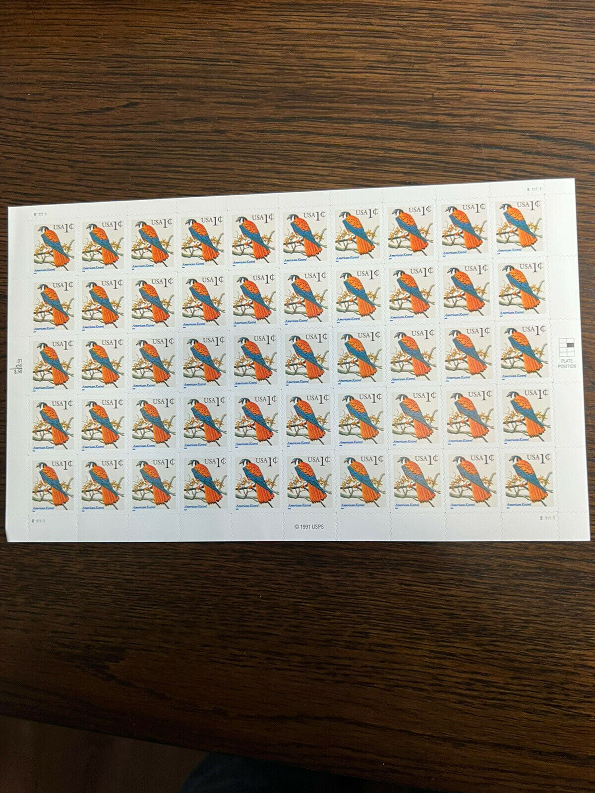 Scott #3031a - AMERICAN KESTREL - VF-MNH-S/A (2000-Reissue, Blue ...