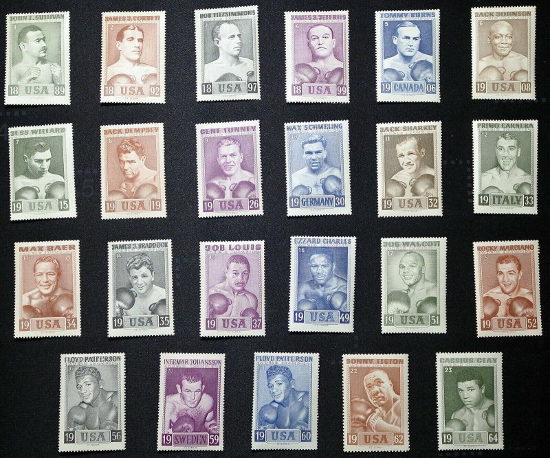 World's Boxing Champions engraved by Slania, Schmelling Cassius Clay ...