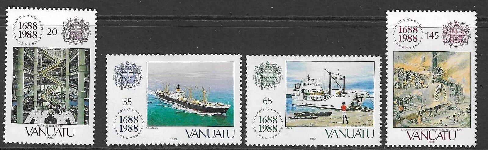 Vanuatu Sg507/10 1988 Lloyds of London MNH | Australia & Oceania ...