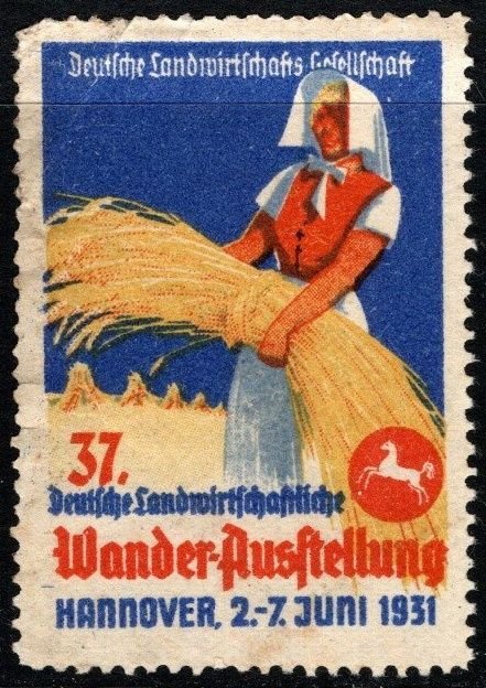 1931 German Poster Stamp German Agricultural Society Traveling ...