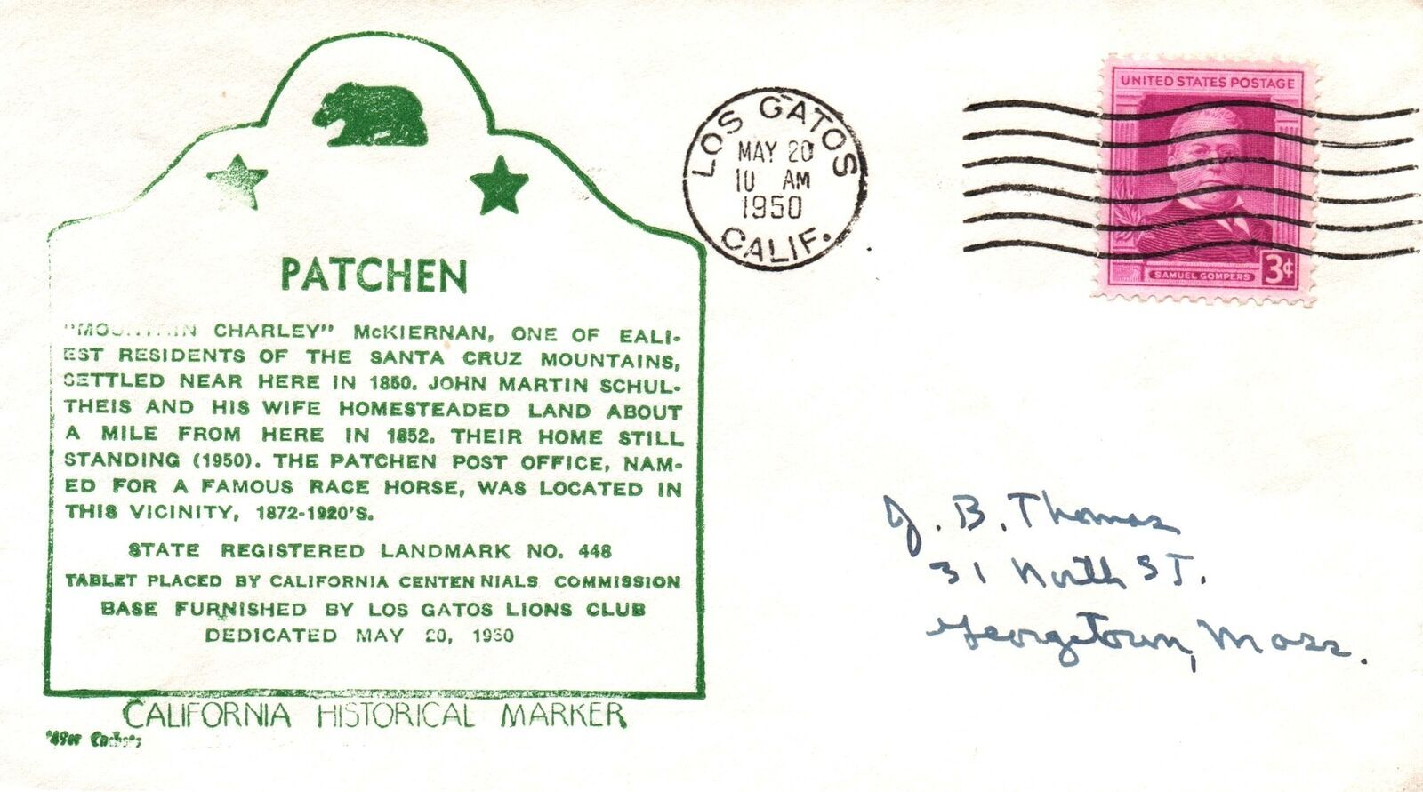 "Minuteman Charlie" Mckiernan Settled Patchen California Historical ...