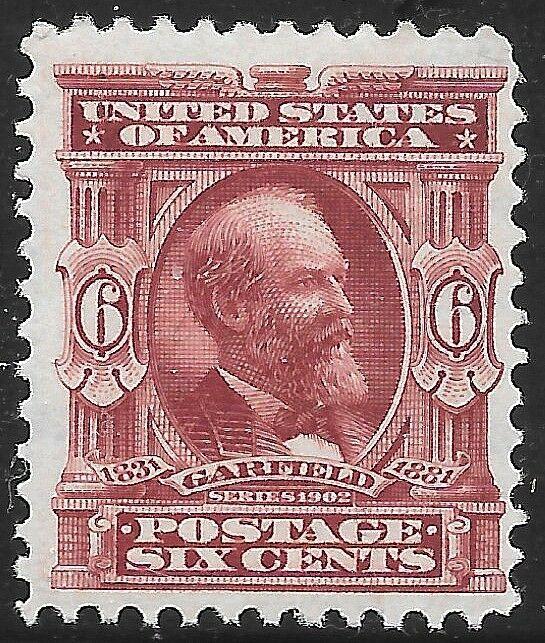 #305 VF MNH OG-6c JAMES GARFIELD-VERY FRESH STAMP (REM 305-2) / HipStamp