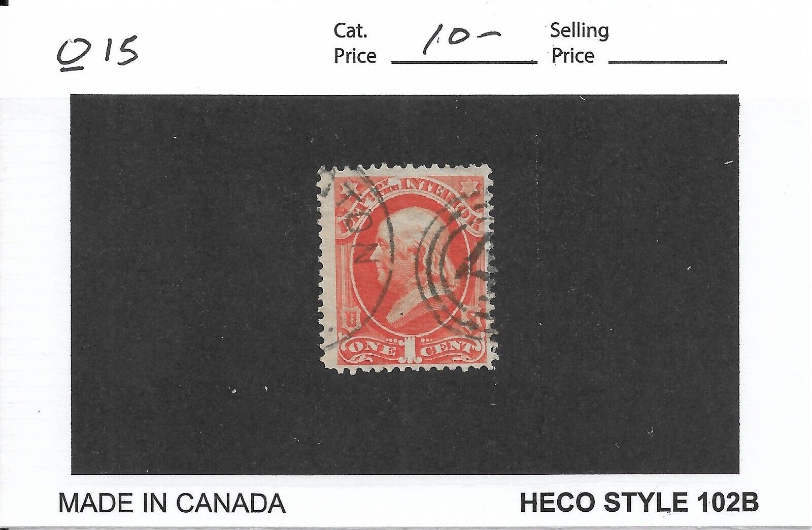 1c Franklin Official, Dept of Interior: Sc # O15, used (55791) | United ...