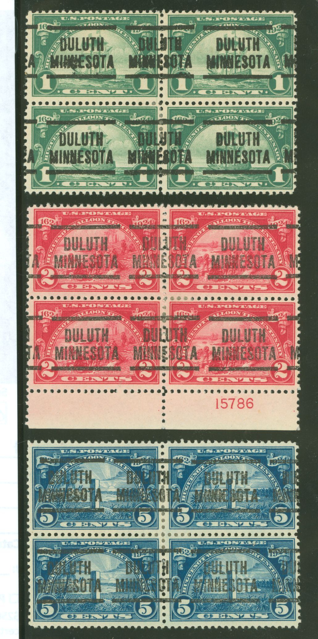 United States #617-619 Plate Block (Precancel) | United States, General ...