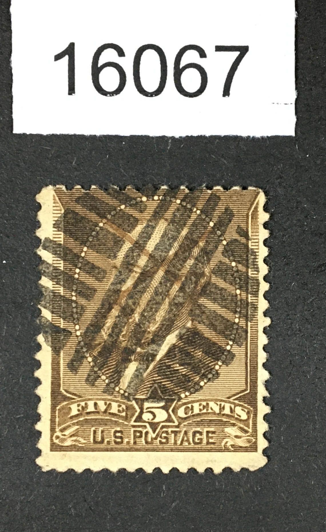 US Stamps # 205 2 WAY Circular Grid Used LOT #16067 | United States ...