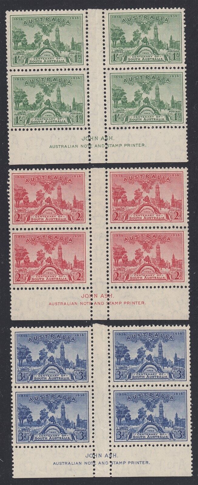 Australia #159-161 Mint Blocks of 4, Imprint | Australia & Oceania ...
