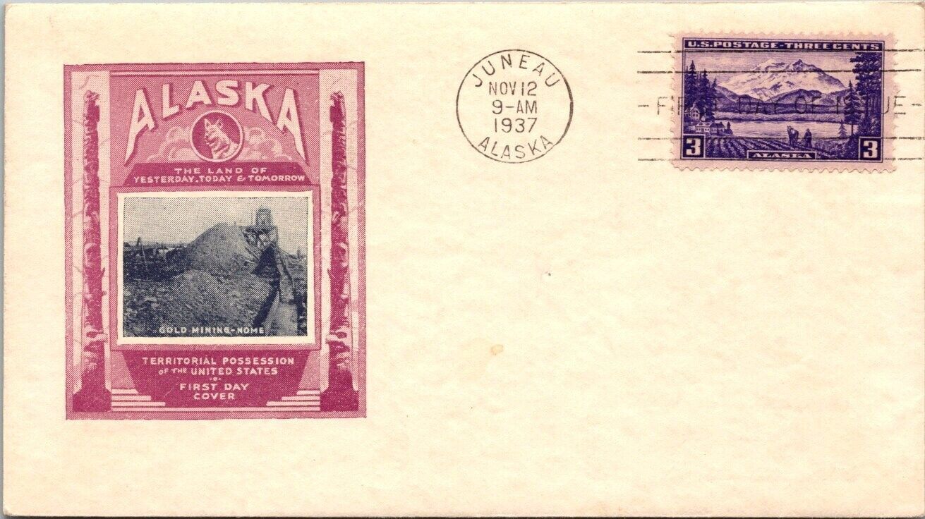 FDC 1937 SC #800 IOOR Cachet - Juneau, AK - Unaddressed - Single ...