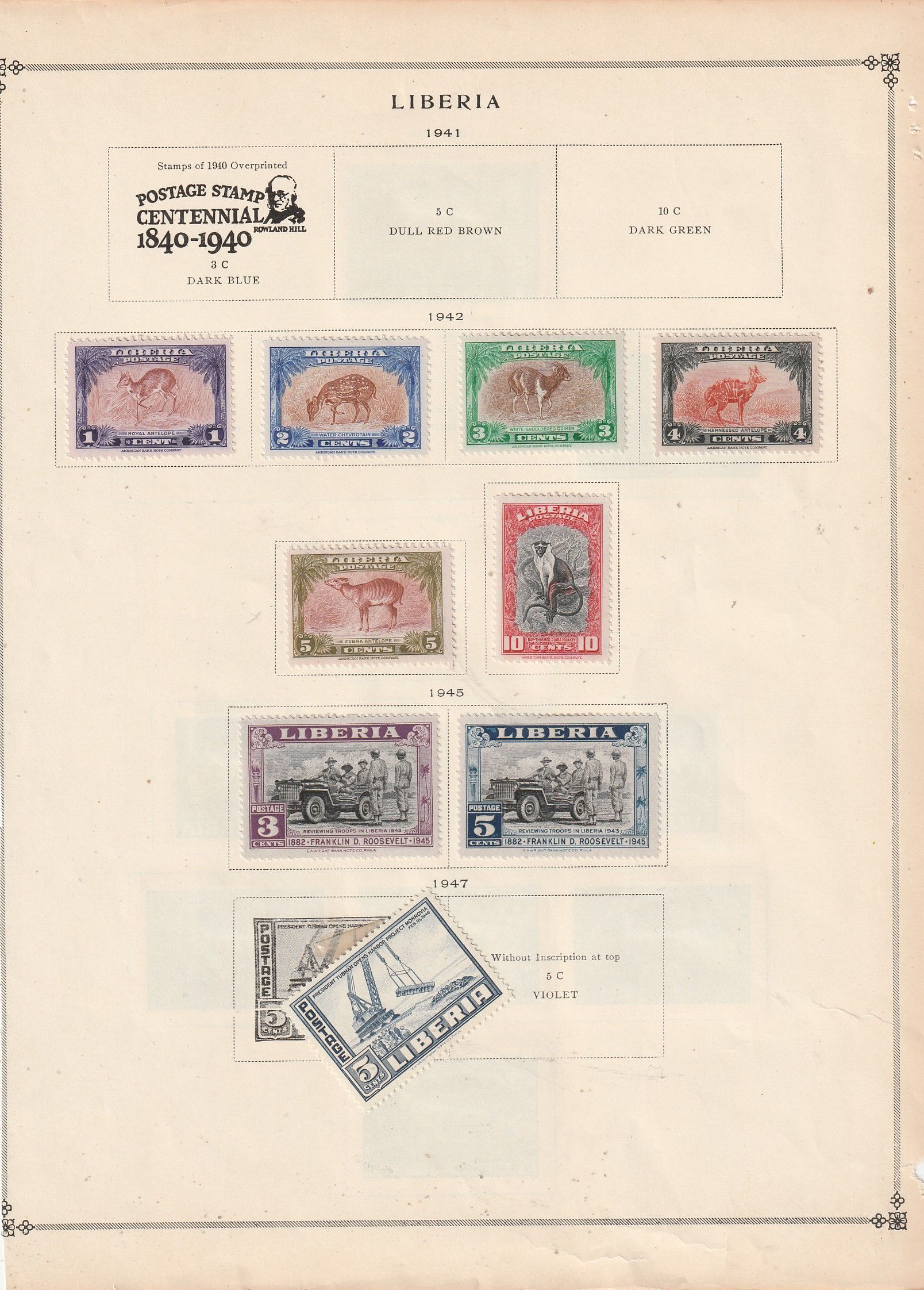 Liberia Collection A - 6 Scans - All the stamps are in the scans ...