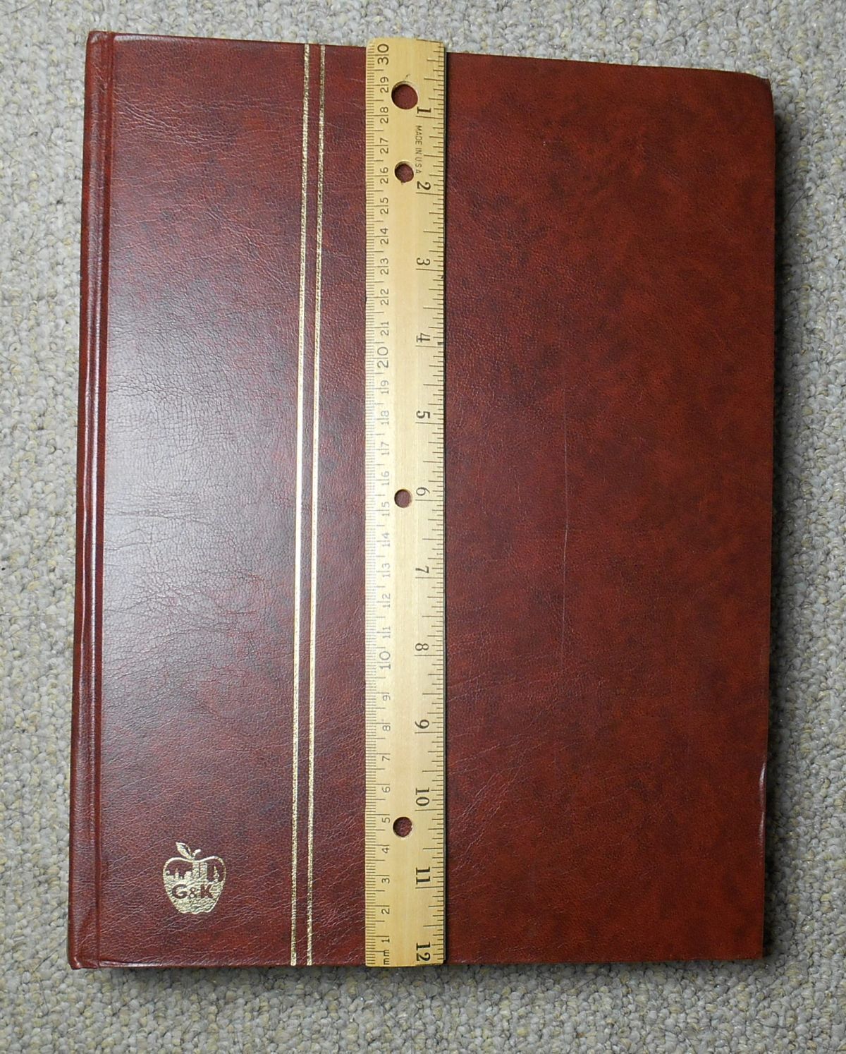 Stockbook G&K B4/32 maroon 9 X 12 inch 32 double-sided interleaf pages ...