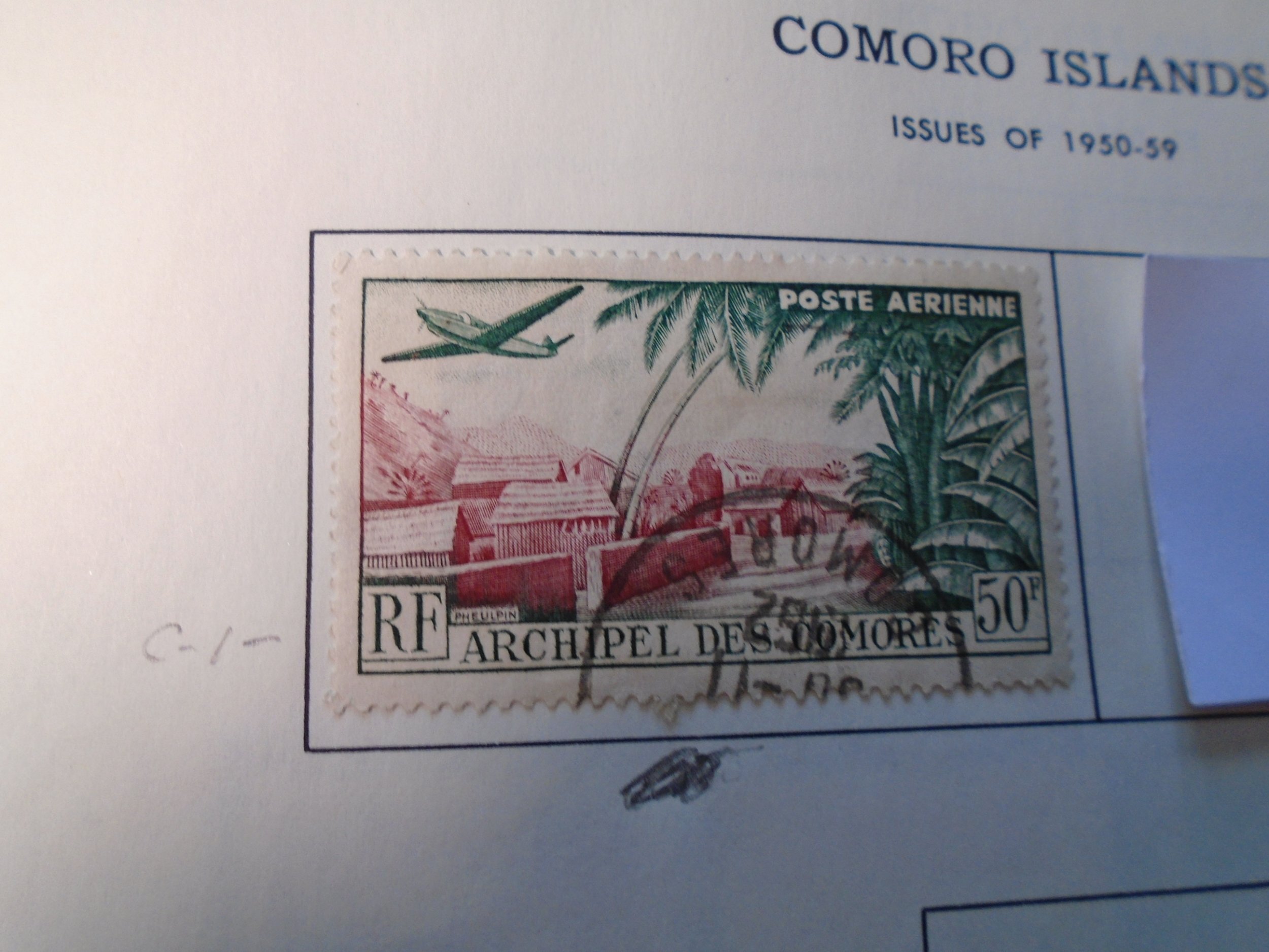 Comoro Islands # C1 used | Africa - Comoro Islands, Air Mail Stamp ...