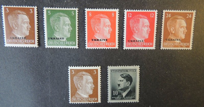 Germany deutsches third reich ukraine overprint wwii adolf hitler mh ...