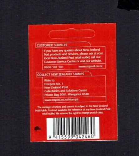 New Zealand: 2009 Arrowtown $1.50 booklet, 1 Kiwi, 3 panes Air Stickers ...