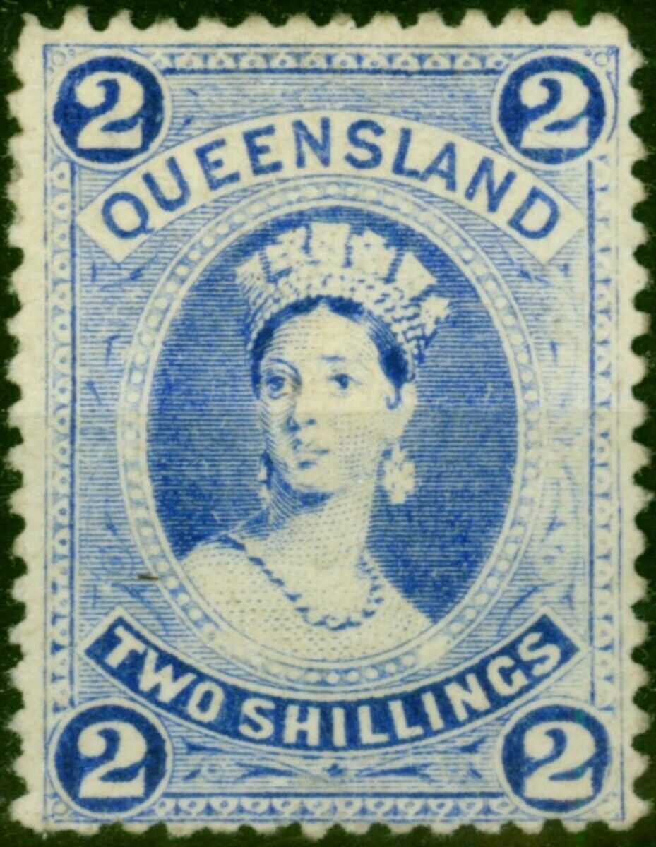 Queensland 1886 2s Bright Blue SG157 Fine & Fresh MM | Australia ...