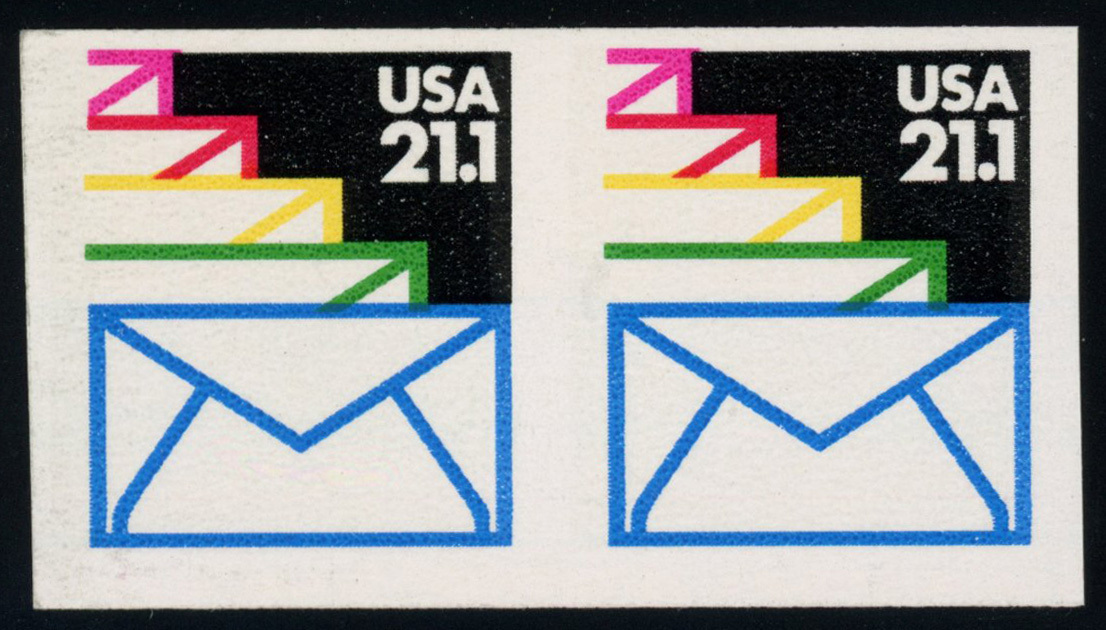 USA Scott# 2150c RARE IMPERF Coil PAIR from original find - Strip of 10 ...