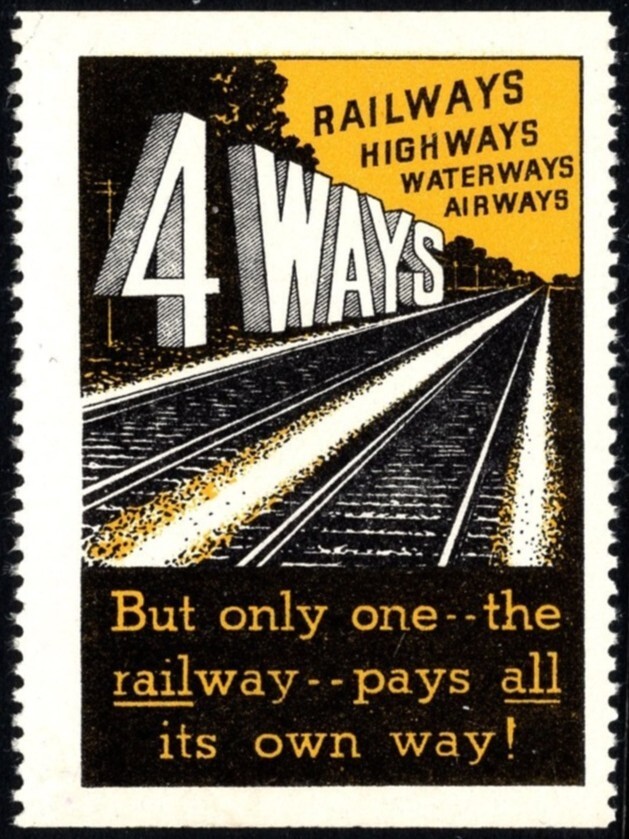 US Stamp Railways Highways Waterways Airways 4 Ways But Only One--The ...