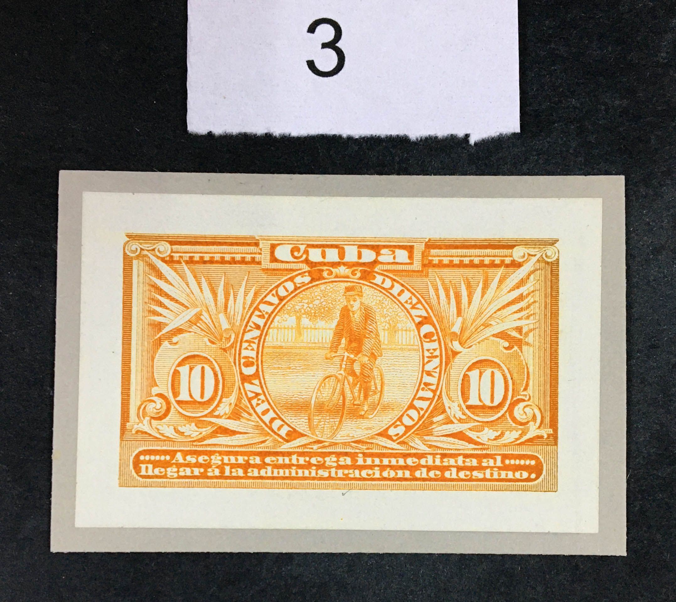 US Stamps Cuba # E3P2 Small DIE Proof on Wove From Roosevelt Album $250 ...