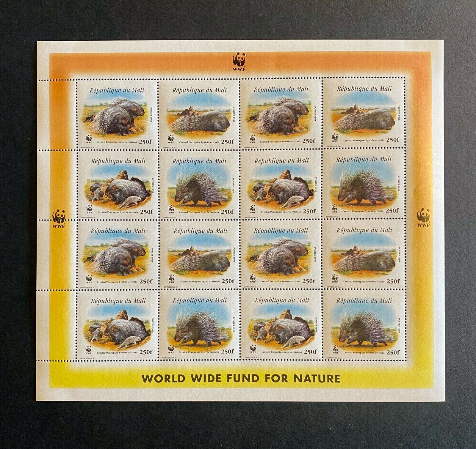 Stamps Mini-Sheet WWF Porcupine Perf. | Worldwide - Other, Stamp / HipStamp
