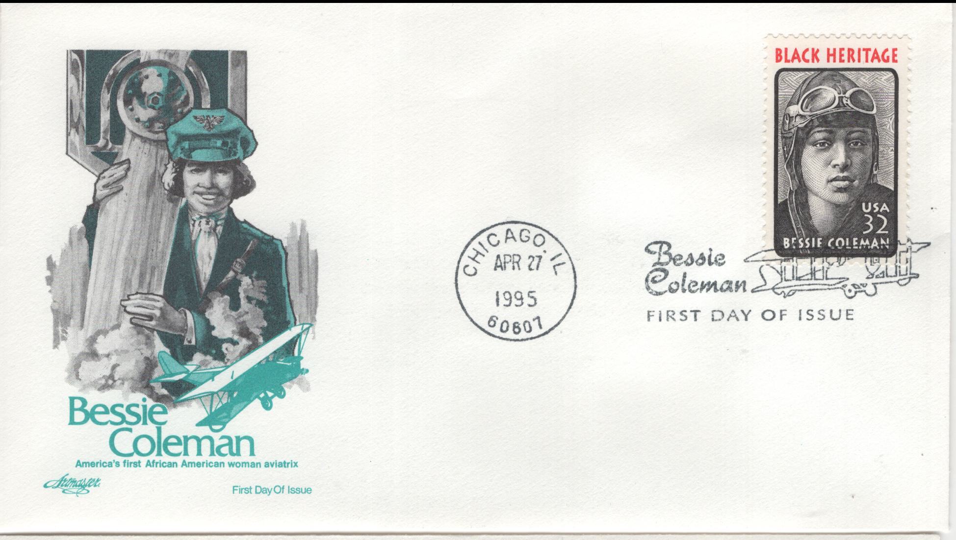 US, 2958 , Bessie Coleman , FDC , Artmaster Cachets | United States ...