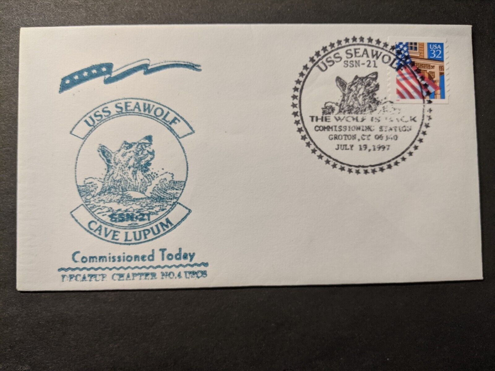 Submarine USS SEAWOLF SSN-21 Naval Cover 1997 COMMISSIONED Cachet ...