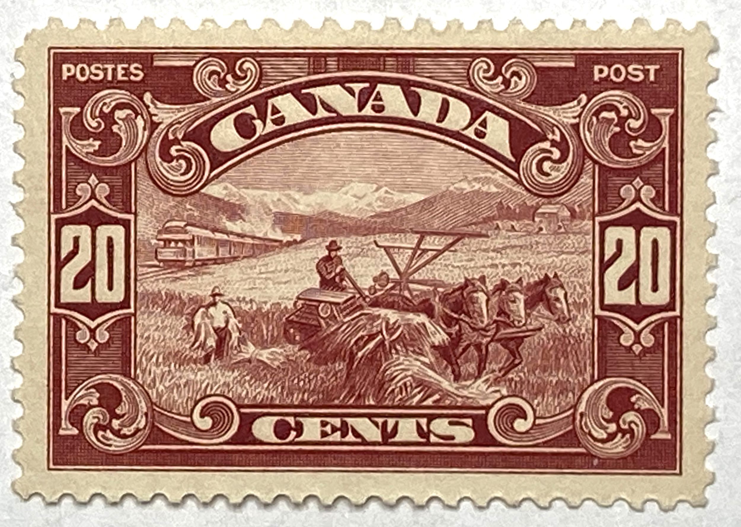 CANADA 1928-29 #157 George V 'Scroll' Issue (Harvesting Wheat) - MH ...