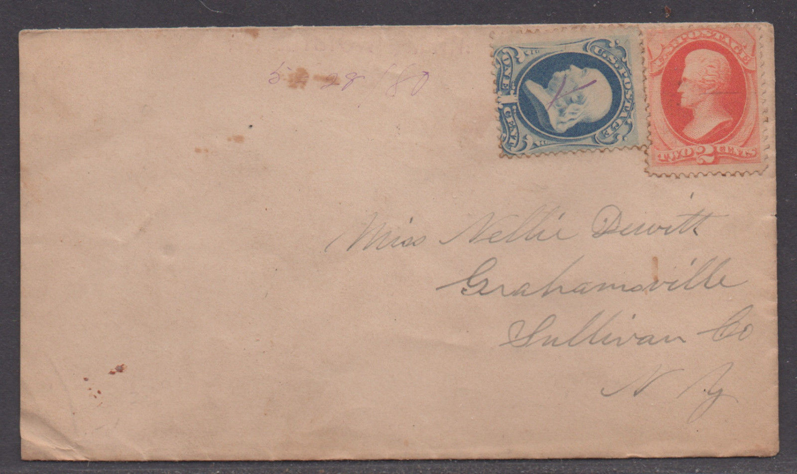 **US 19th Century Cover Scott #182, 183, Wrightstown, MN. 5/29/1880 ...
