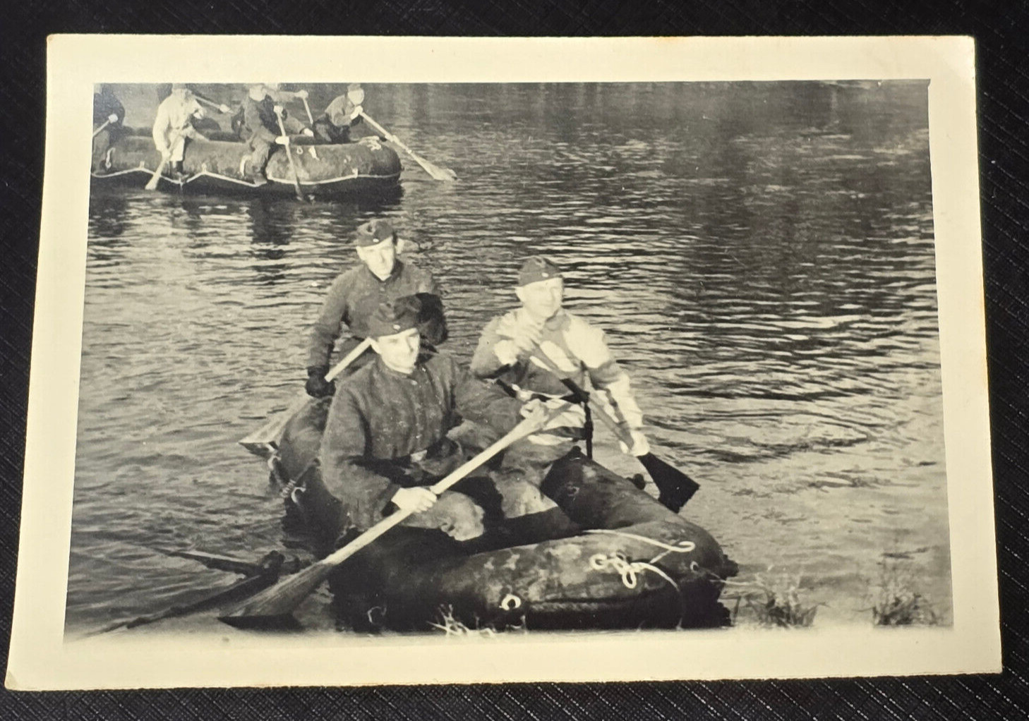 WEHRMACHT SOLDIERS w CAMO BOATS RAFTS WWII WW2 German Military Wartime ...