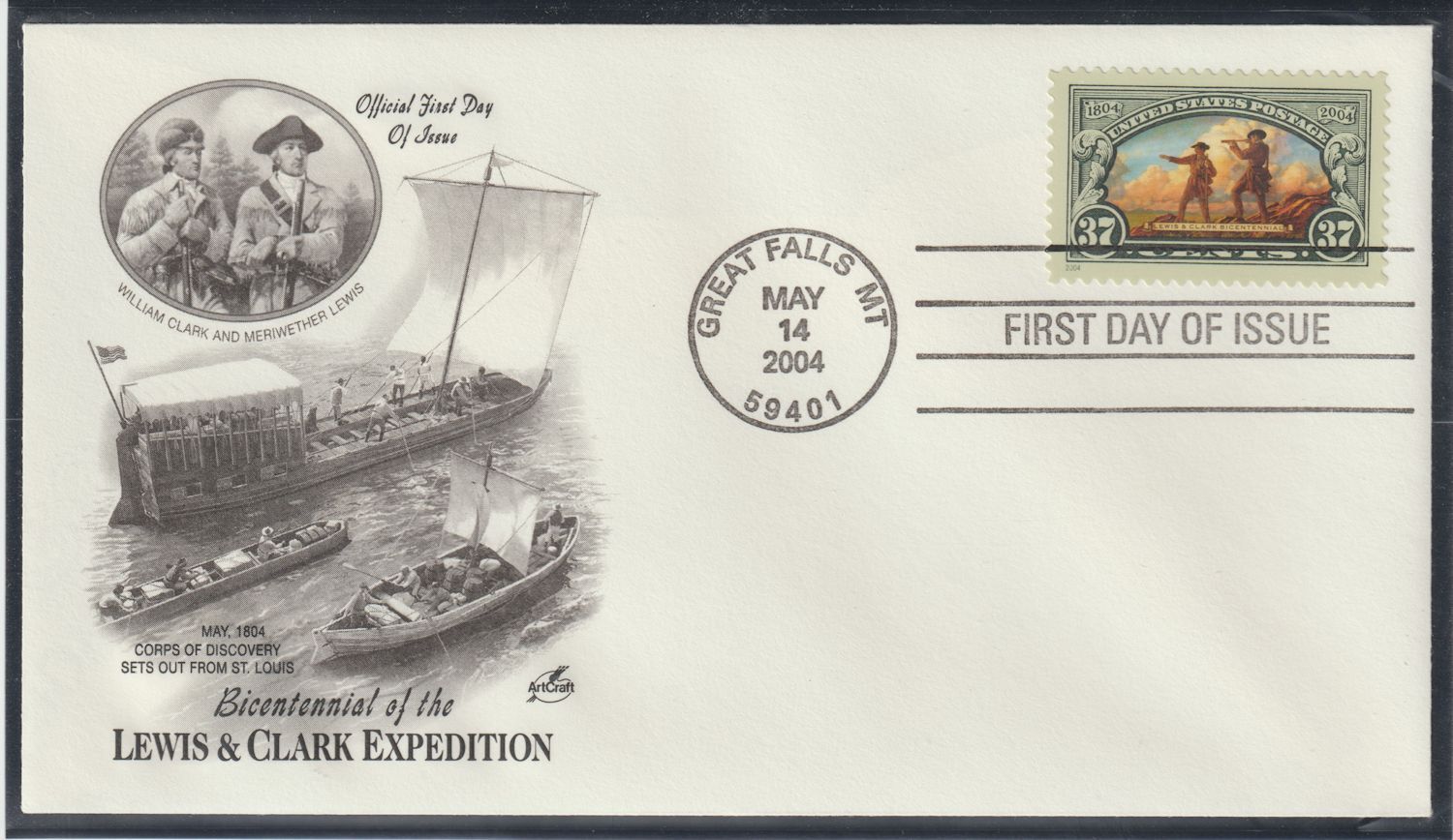 U.S. Scott #3854 2004 FDC Lewis & Clark Expedition ArtCraft Un ...