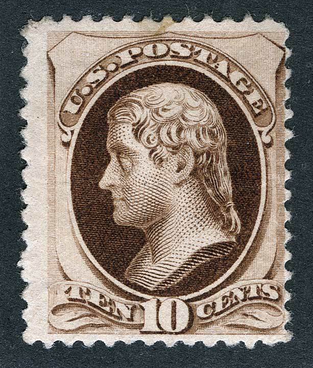 US Sc 187 Partial Original Gum Hinge Remnant / HipStamp