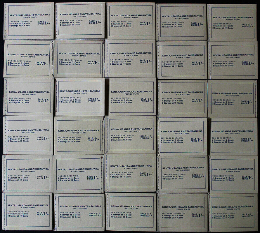 Kenya Uganda Tanganyika Stamps # 103-4 Rare Lot of 30 Booklets Scott ...