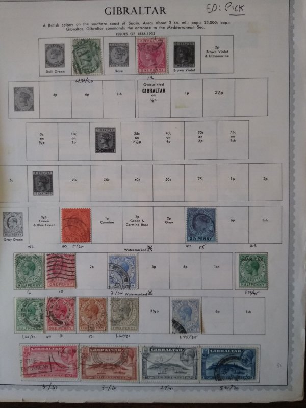 selection Gibraltar 1886-1950 (55) CV $85 | Europe - Gibraltar, Stamp ... selection Gibraltar 1886-1950 (55) CV $85 | Europe - Gibraltar, Stamp ...