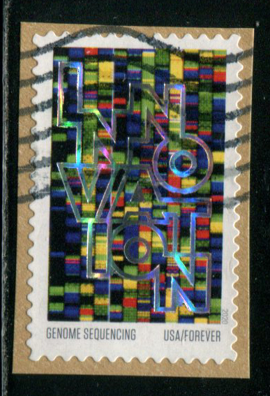 5516 US (55c) Innovation - Genome Sequencing SA, used on paper | United ...