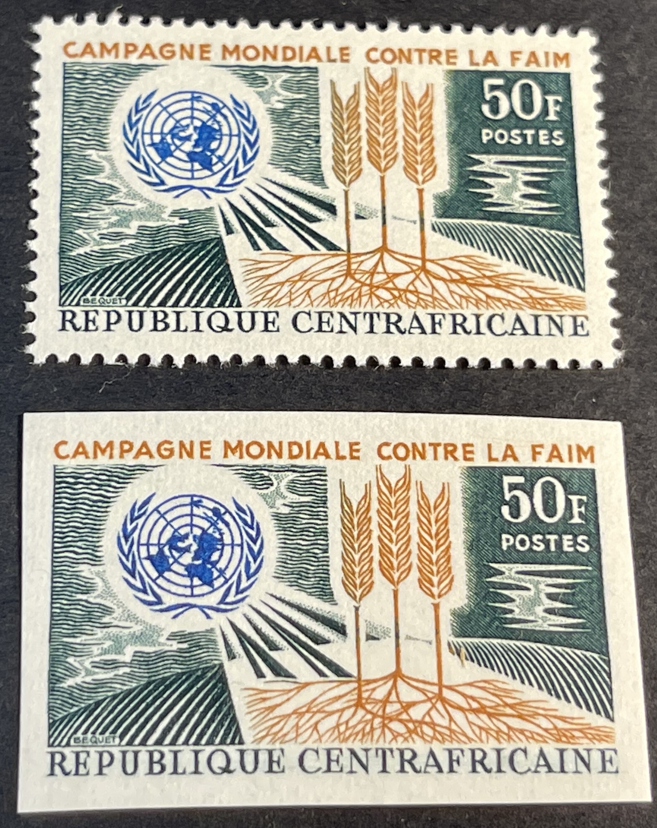 Central African Republic # 61-Mint Never/Hinged--Perforate & Imperf ...