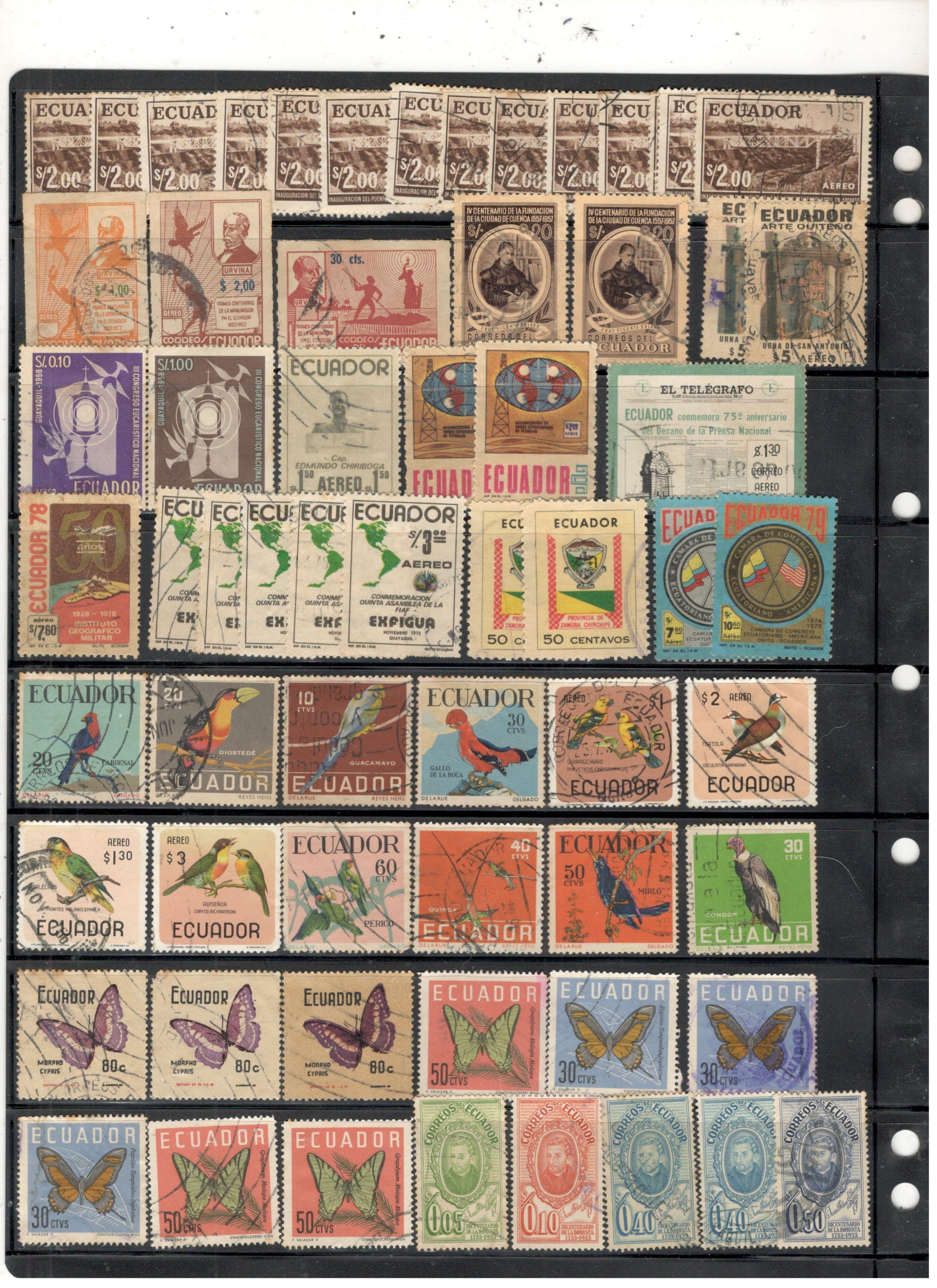 Ecuador Collection on Stock Sheet , Mint/Used | Central & South America ...
