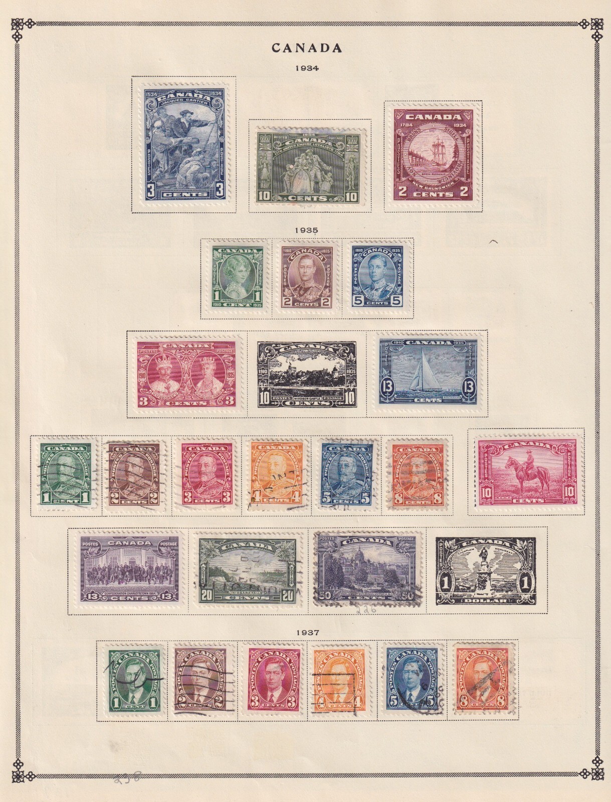 Canada - Mint and Used Collection on Album Pages - Bindea | Canada ...