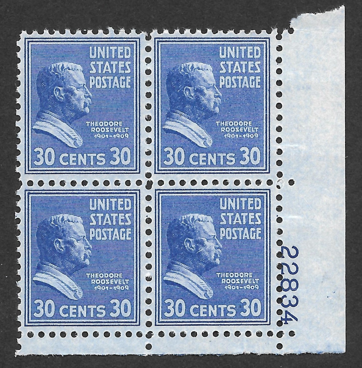 1938 MNH 30-cent Prexie PNB, Scott #830** | United States, General ...