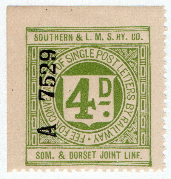 (I.B) Southern & LMS Joint Railway (Somerset & Dorset) : Letter Stamp ...