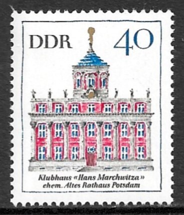 EAST GERMANY DDR 1967 40pf Old City Hall Potsdam Issue Sc 893 MNH ...