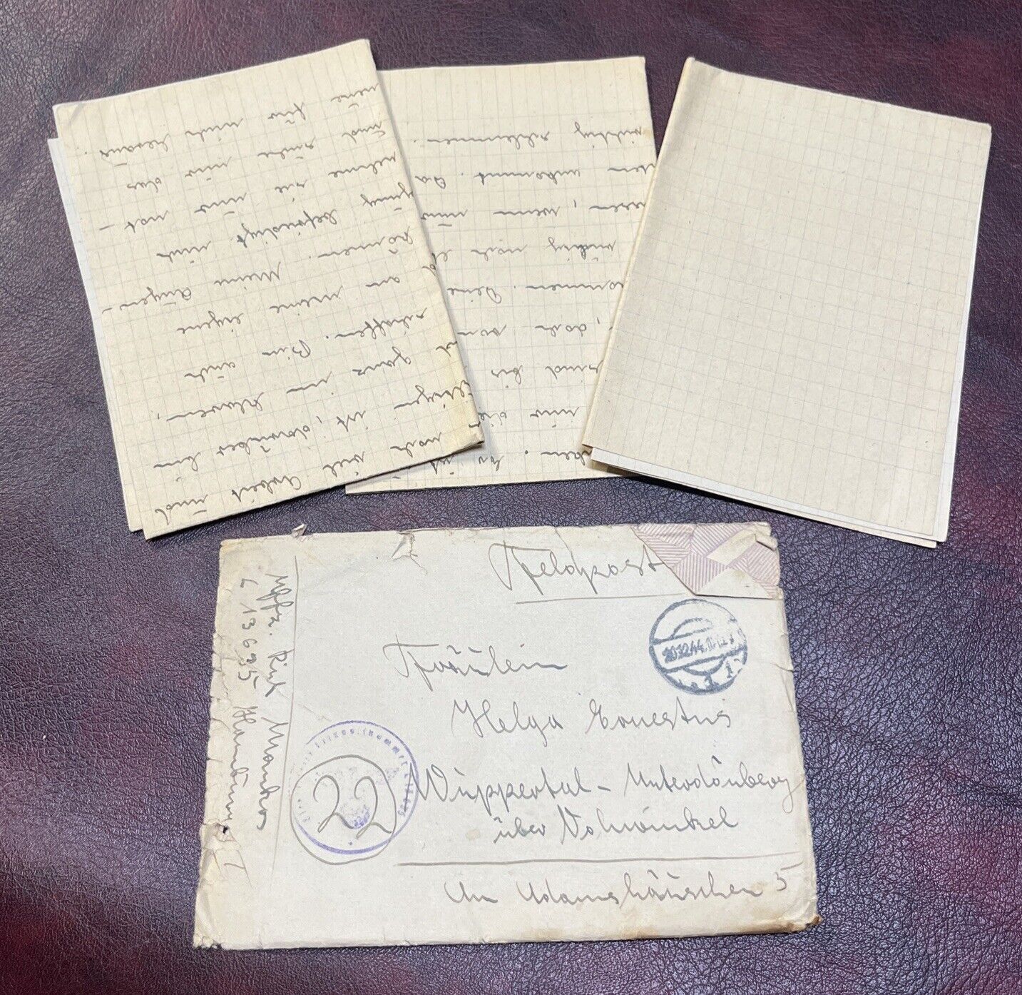 WW2 WWII Nazi Germany Reich 1944 war time soldier Military Feldpost ...